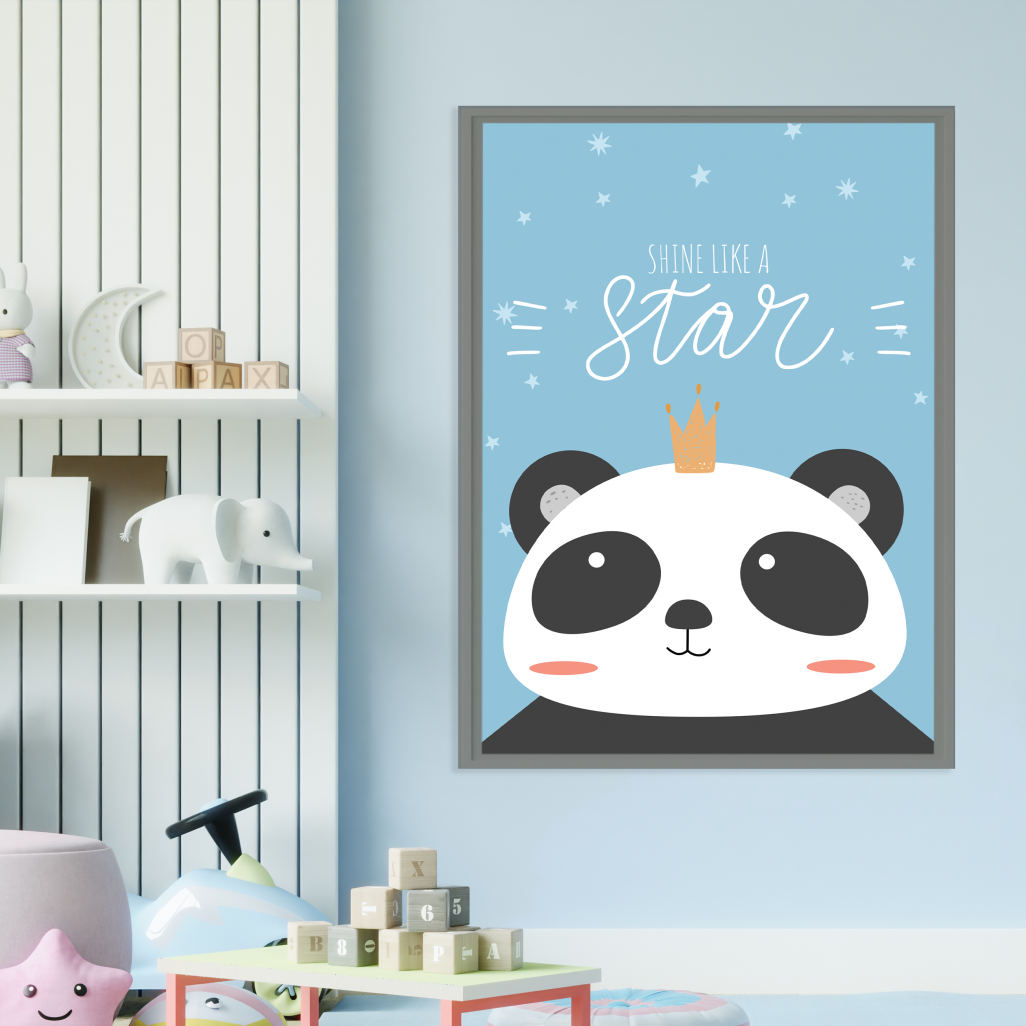 Panda Wall Art - Leah & Layla - England Boutique Gift Store